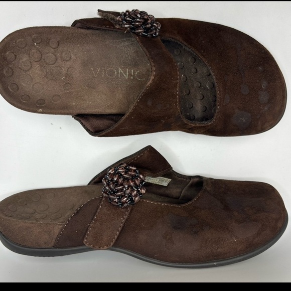 Vionic | Shoes | Vionic Womens Brown Leather Clog Comfort Shoes Size 7 ...